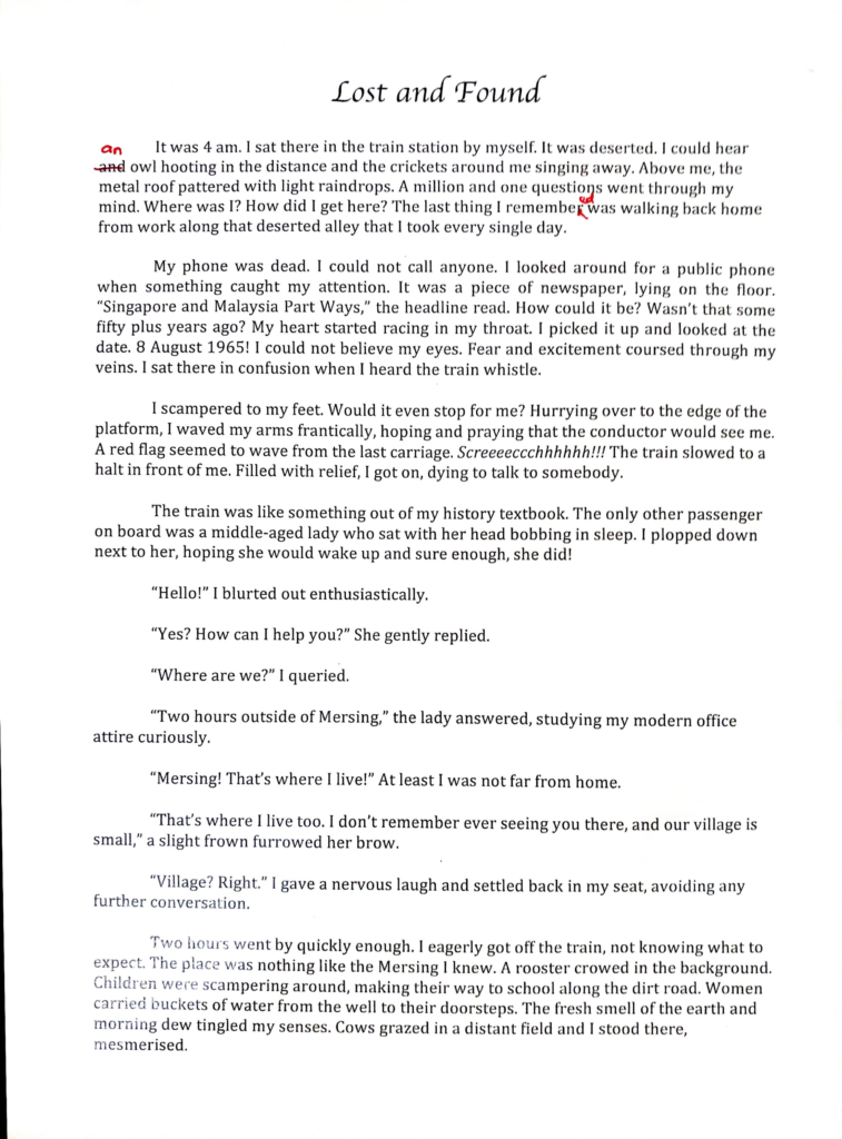 Lost and Found, A Creative Writing Masterpiece by a Raffles Learning ...